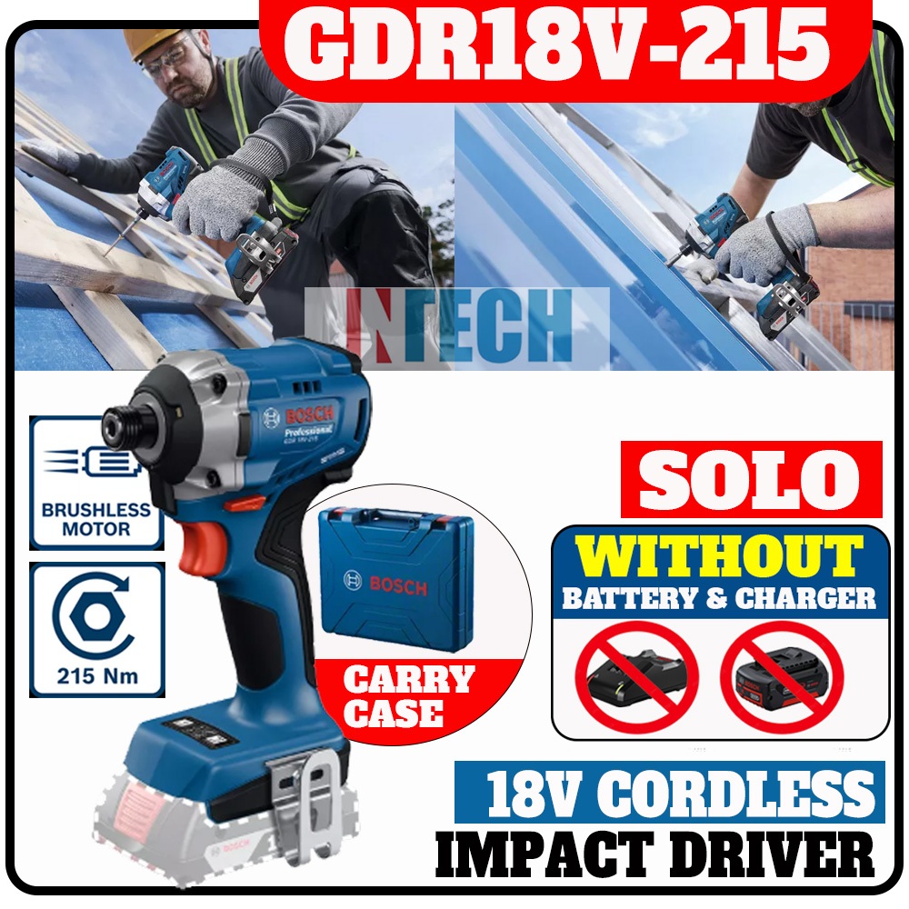 BOSCH GDR18V-215 / GDR180-LI 18V CORDLESS IMPACT DRIVER - SOLO WITHOUT ...