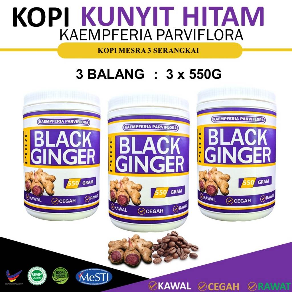 Black Ginger Coffee & Stevia 500g x 3 Unit | Shopee Malaysia