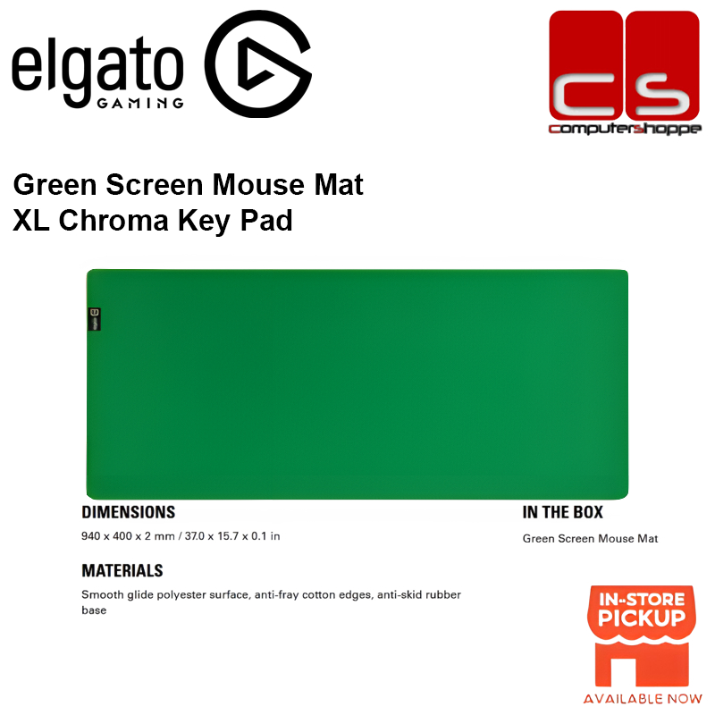 Elgato Green Screen Mouse Mat XL Chroma Key Pad (10GAV9901) | Shopee ...
