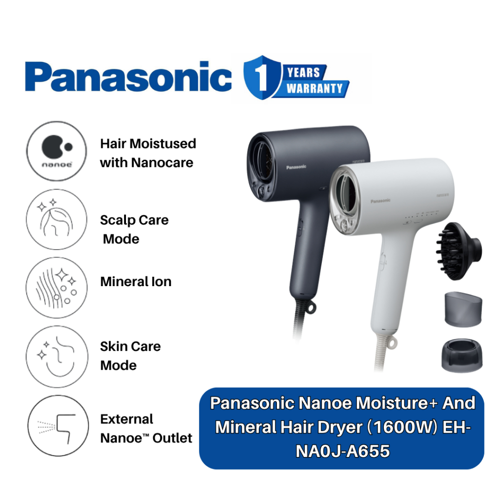 Panasonic Panasonic Nanoe Moisture+ And Mineral Hair Dryer (1600W) EH ...