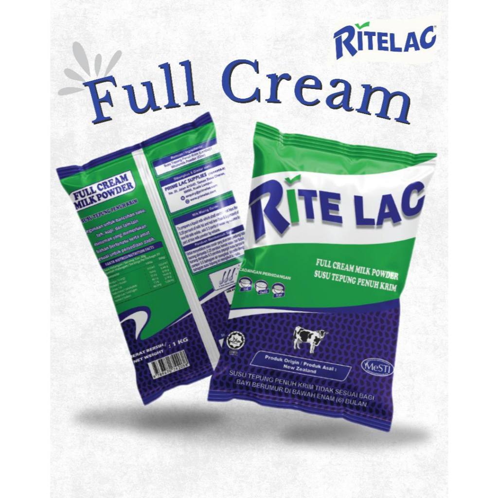 RITELAC Full Cream Milk Powder | Susu | Yogurt 900g | Milk (Susu Tepung ...