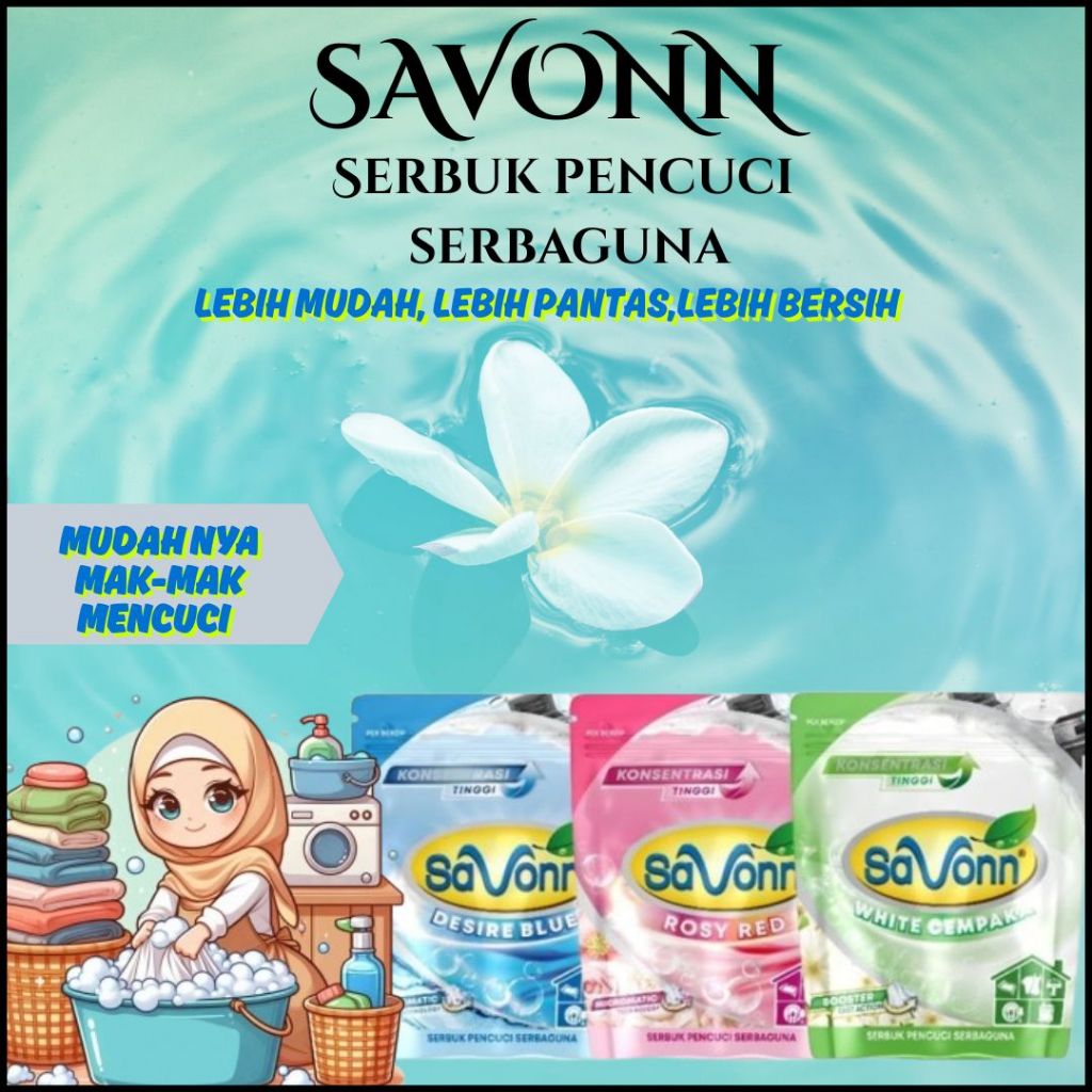 (SABUN SERBAGUNA) Savoon Magic Micromatic Multipurpose Detergent Powder ...