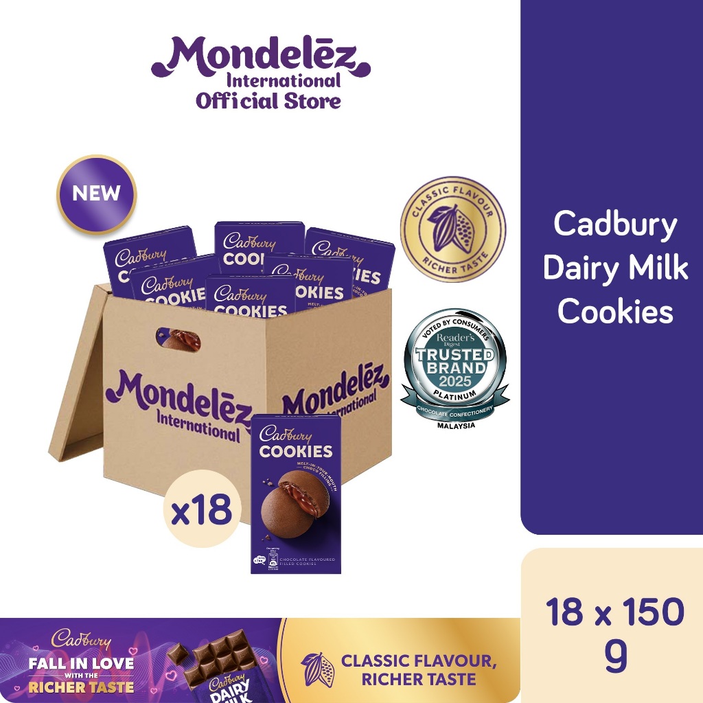 [Carton Deal] Cadbury Cookies (150g x 18) | Shopee Malaysia