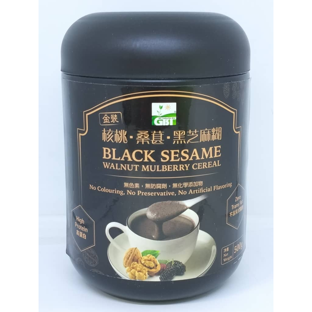 GBT-BLACK SESAME WALNUT MULBERRY CEREAL核桃桑葚黑芝麻糊 500G | Shopee Malaysia