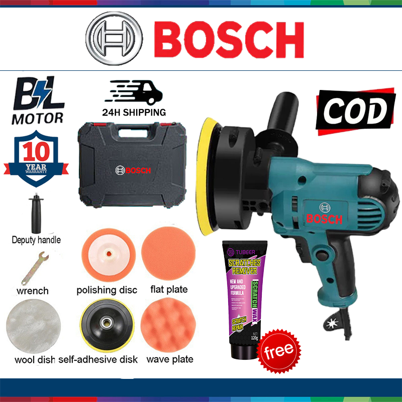 Original BOSCH Cordless Electric Polisher Mesin Polish Kereta Polish ...