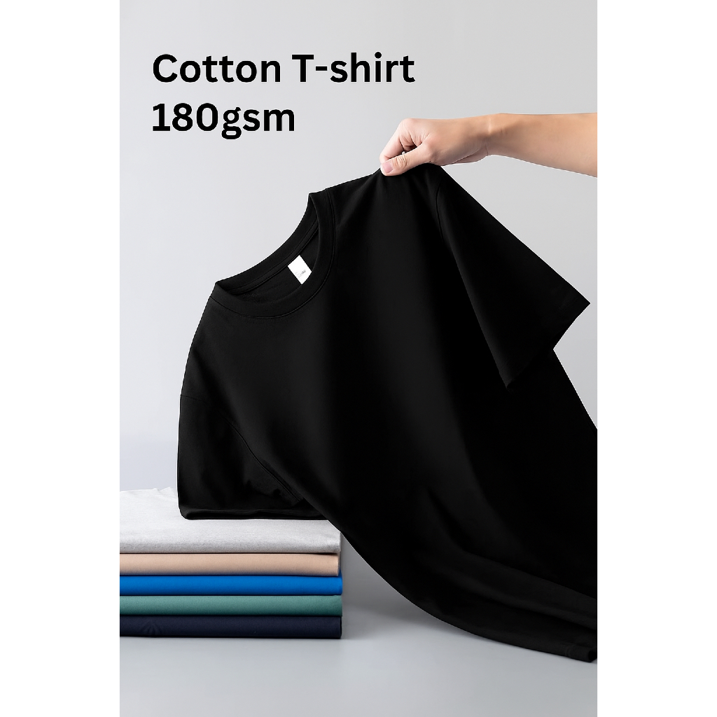 Baju T-Shirt Dewasa Unisex | Plain Cotton/Microfiber Tee Baju Kosong ...