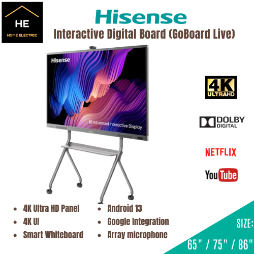 Hisense 65" / 75" / 86" MR6DE Papan Digital Interaktif (GoBoard Live ...