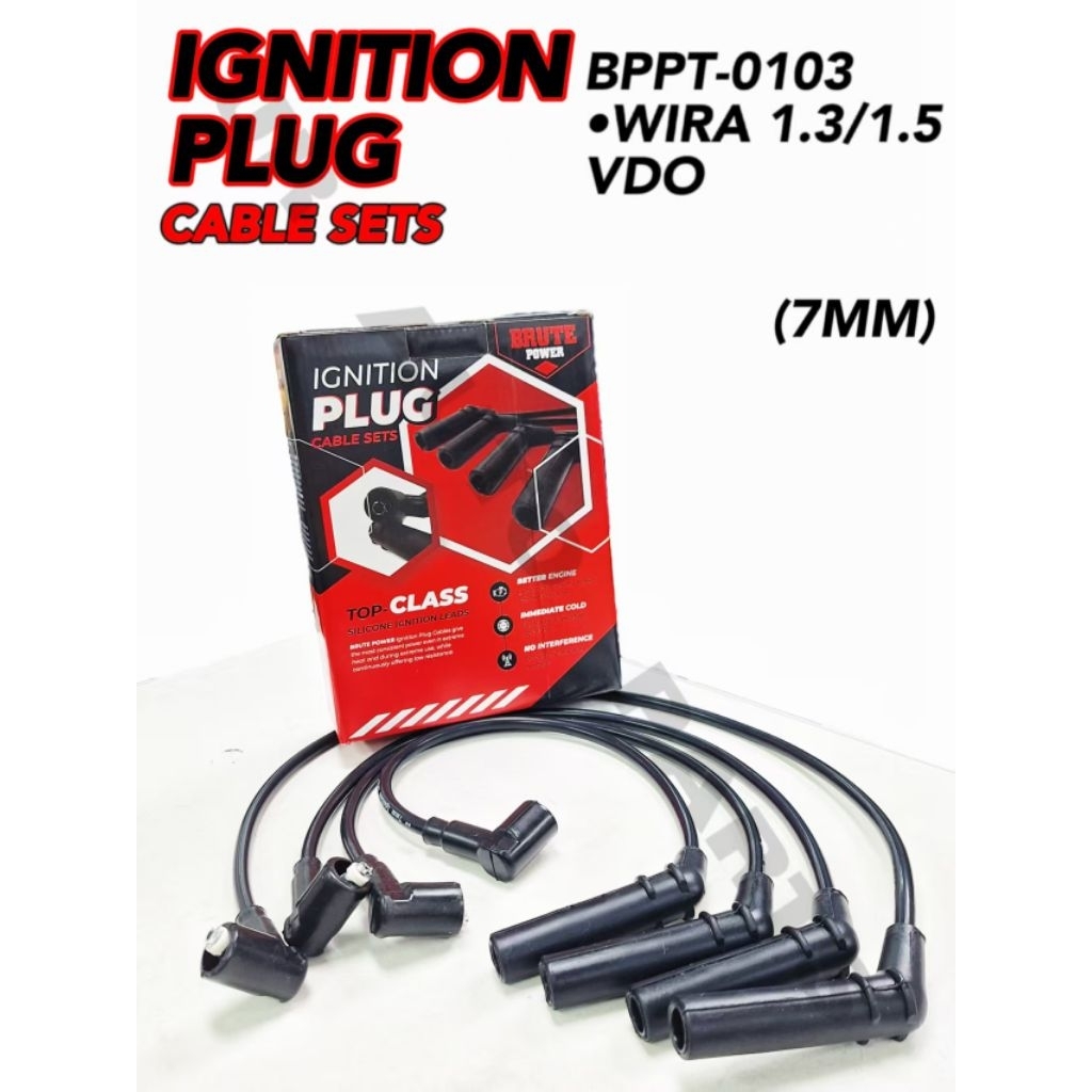 【Ready Stock】Ignition Plug Cable Sets/Spark Plug Wire Wira 1.3/1.5 VDO ...