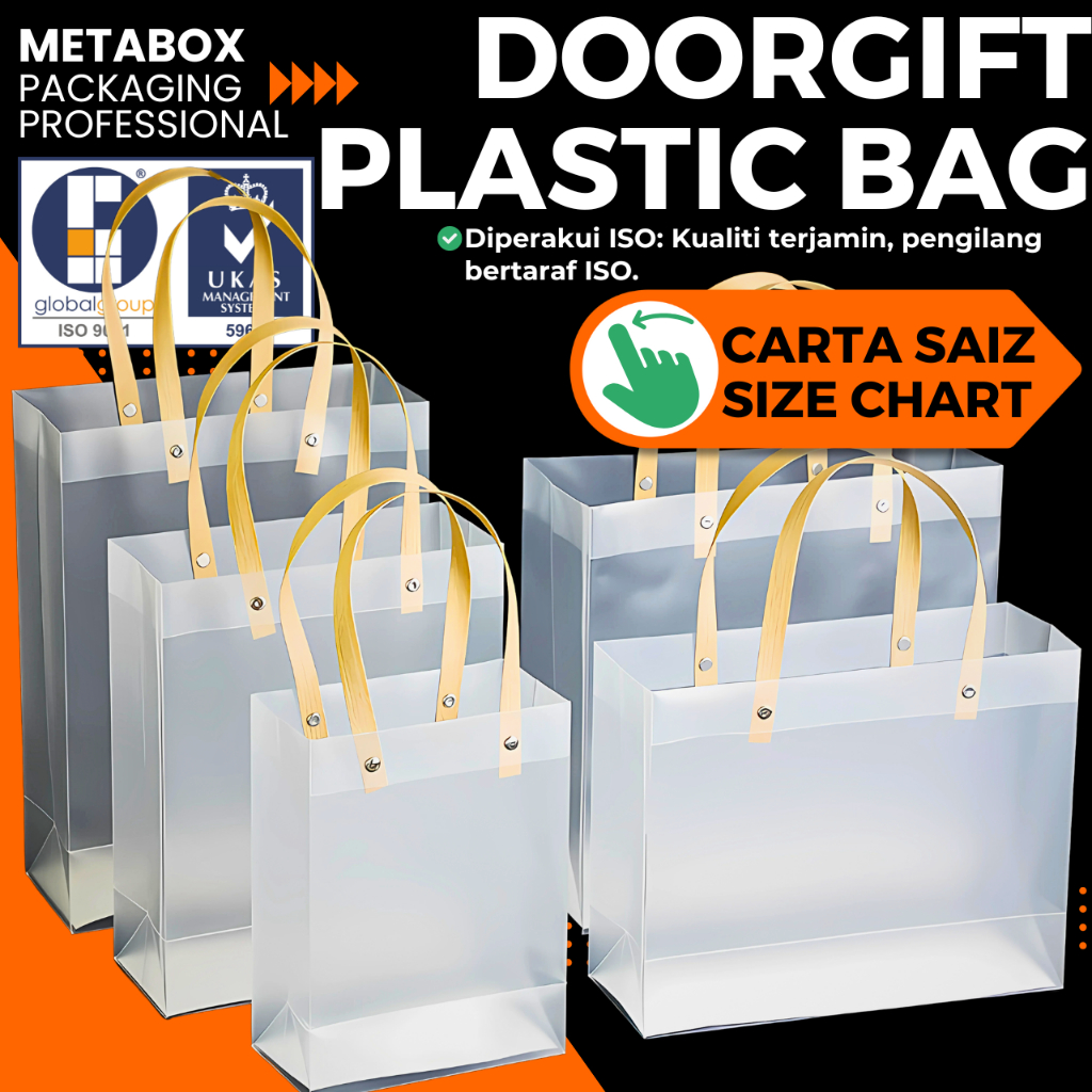 Plastic Goodies Bag Wedding Doorgift Bag Transparent Gift Bag Beg ...