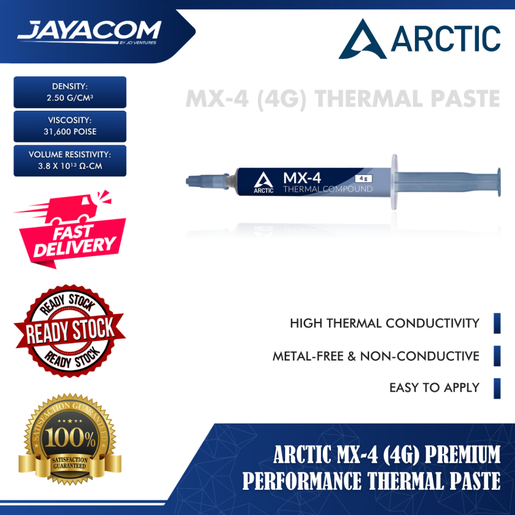 Arctic MX-4 (4g) Premium Performance Thermal Paste (High Thermal Conductivity / Long Durability ...