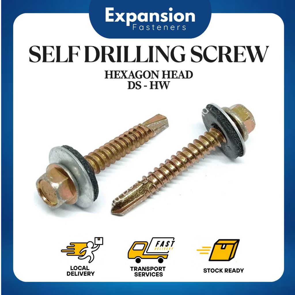 Self Drilling Screw skru besi DS-HW Hexagon Head with Bonded Washer ...