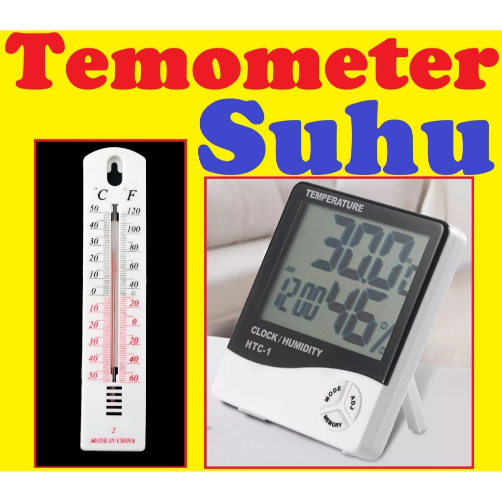 Jam Jangka Suhu Temo Termo Meter Termometer Temometer Wall Thermometer ...