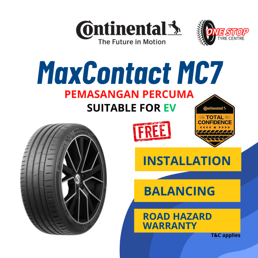 Continental MaxContact MC7 Tayar Tyre HRV Civic Accord Altis Camry Mercedes BMW VW Mazda Lexus ...