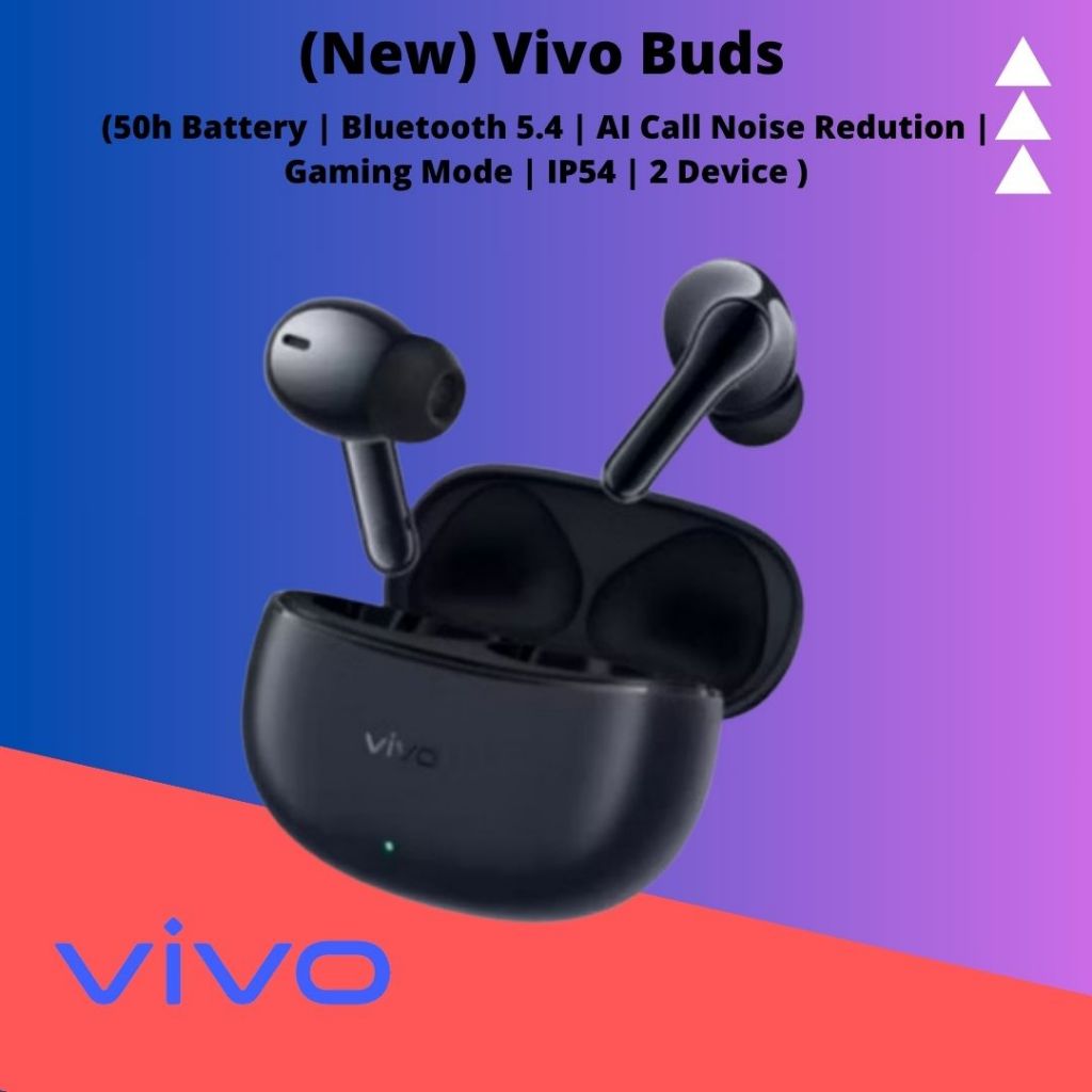 Vivo Buds (50h Battery | Bluetooth 5.4 | AI Call Noise Redution ...