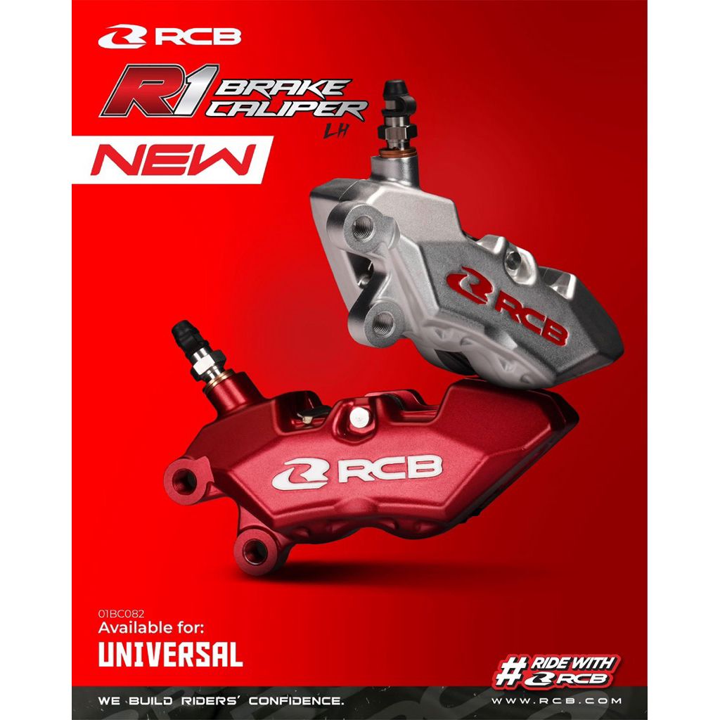 RCB BRAKE CALIPER 4PISTON 4 POT R1 SERIES RH LH KIRI KANAN LEFT RIGHT ...