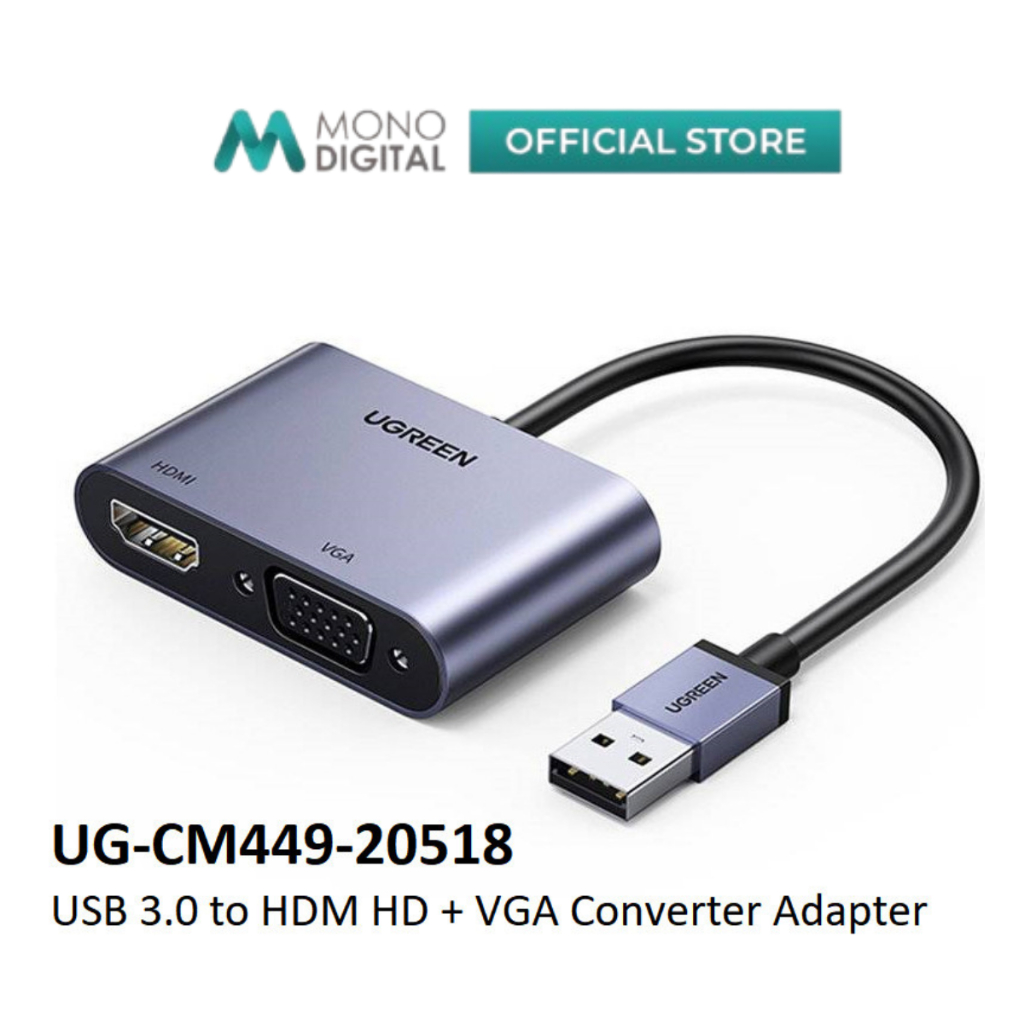 UGREEN USB 3.0 to HDMI VGA Adapter 1080P External Graphics Card ...