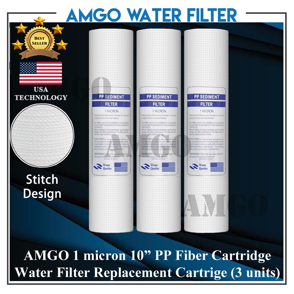 AMGO PP Filter 1um PP High Quality Water Filter Sediment Filter (3 ...