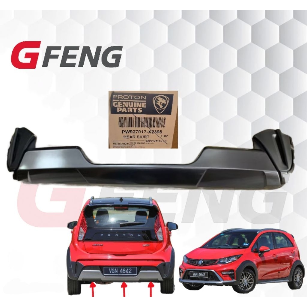 ORIGINAL PROTON IRIZ 2022~2025 ACTIVE REAR BUMPER LOWER COVER .LOWER ...