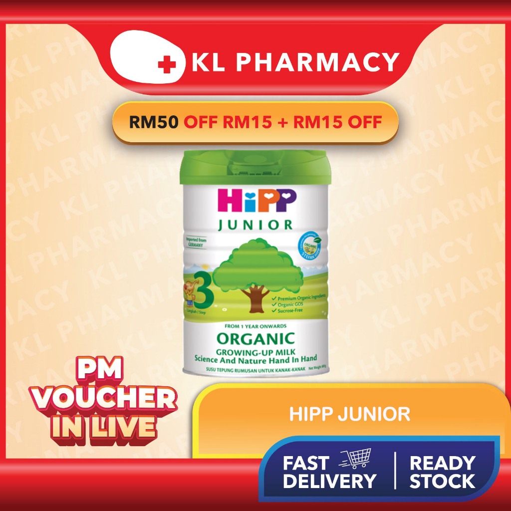 HiPP Junior Organic Growing Up Milk Step 3 800g (For Children 1 Year ...