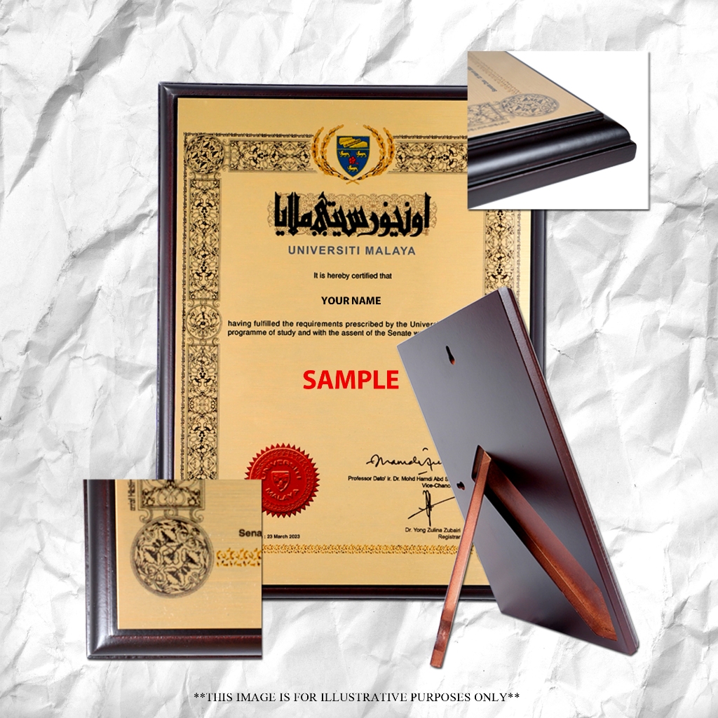Custom Certificate Plaque | Hadiah Custom Konvo | Plaque Kayu ...