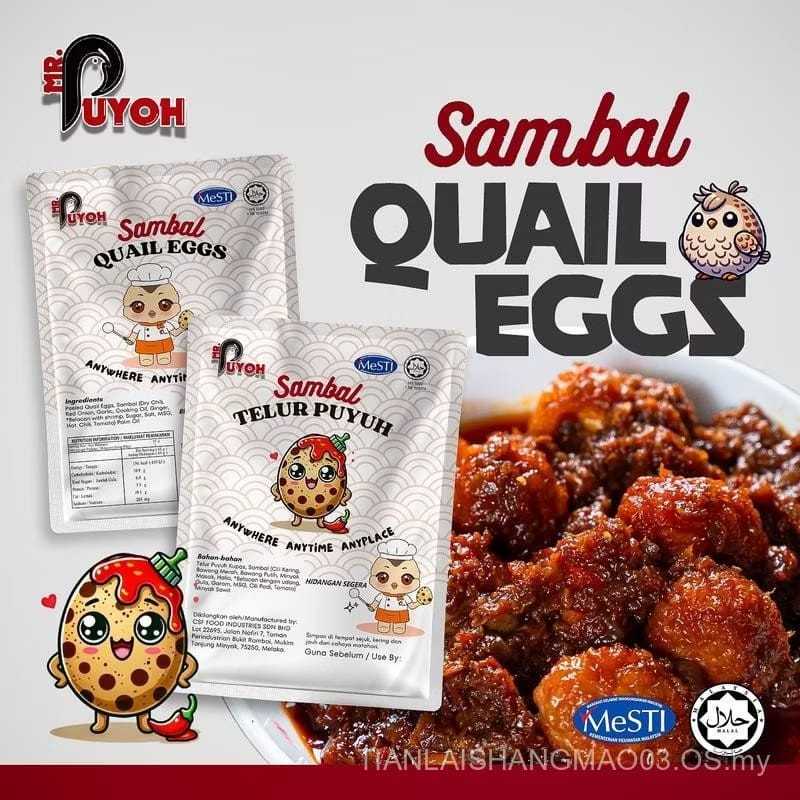 Sambal Telur Puyuh 1 Pek Halal (Sambal Quail Egg 1 Pack) | Shopee Malaysia