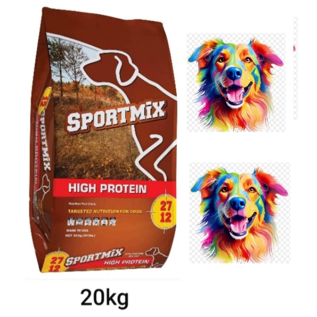 Exp:2026 Aug / 20kg Sportmix Premium High Protein Adult Mini Chunk High Energy Chicken ...