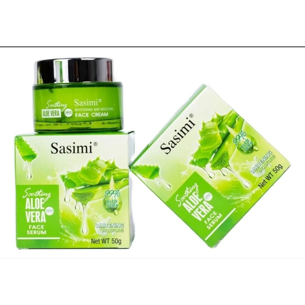SASIMI SOOTHING MOISTURE ALOE VERA FACE CREAM 50G (S-12094) | Shopee ...