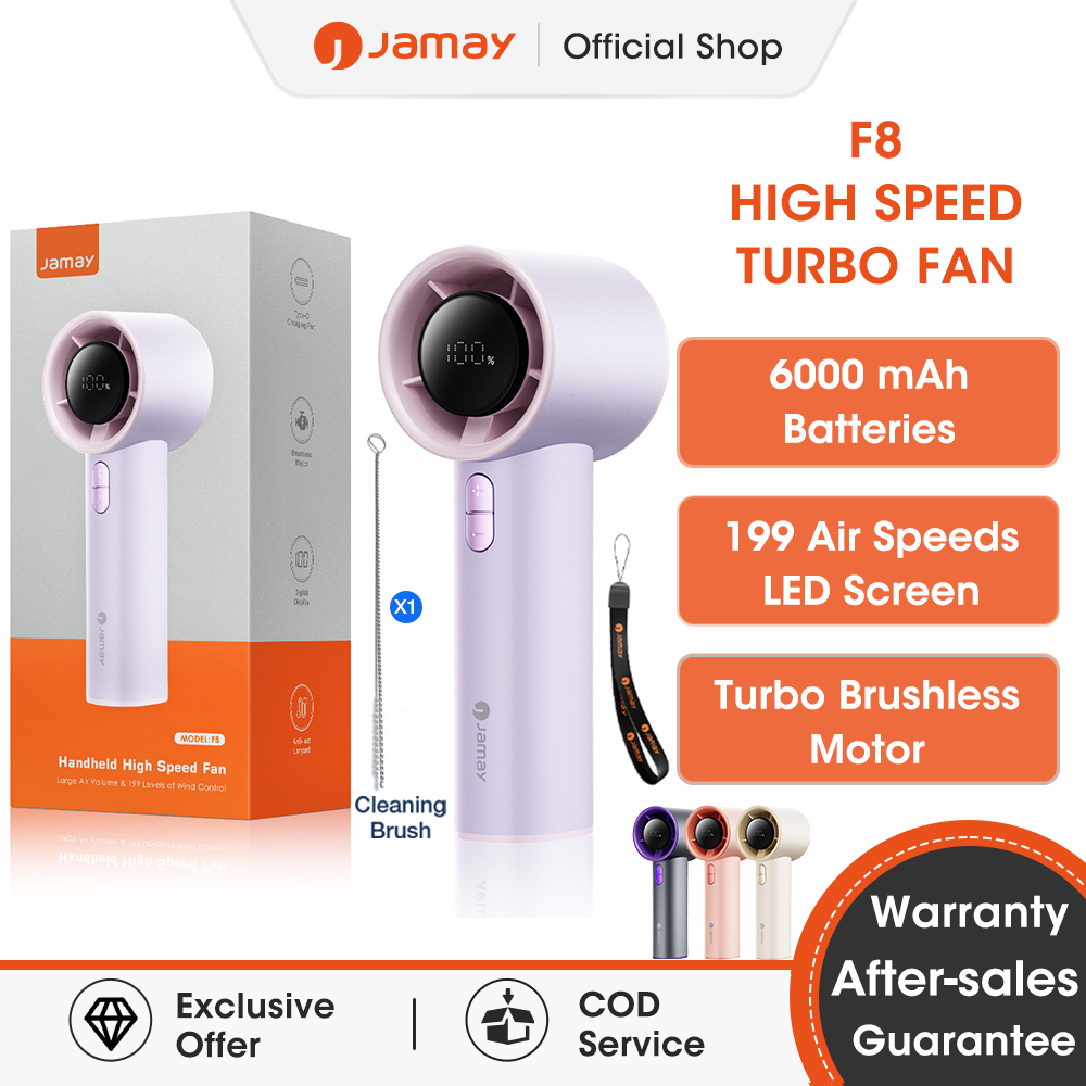 JAMAY High Speed Handheld Fan Strong Wind 199 Gear With Adjustable ...