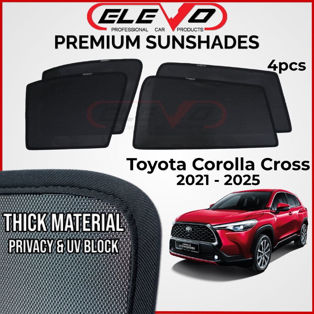 ELEVO Toyota Corolla Cross Sunshade Sun Shade Windows 4pcs | Shopee ...