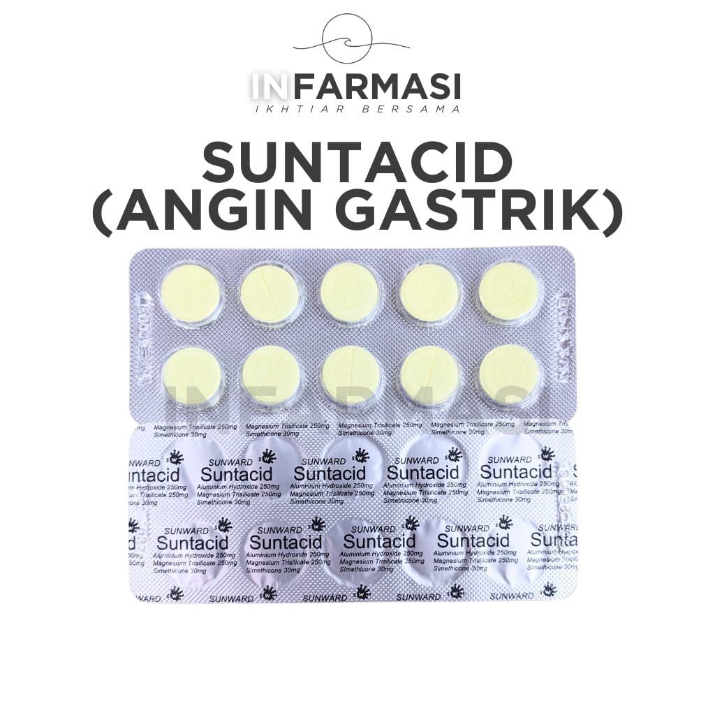 Suntacid Tablet 10's (Strip) – Ubat Angin Antasid untuk Melegakan ...