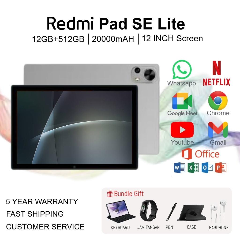 Redmi Pad SE Lite 16GB RAM 512GB ROM Snapdragon 865 4G+5G LTE Dual SIM ...