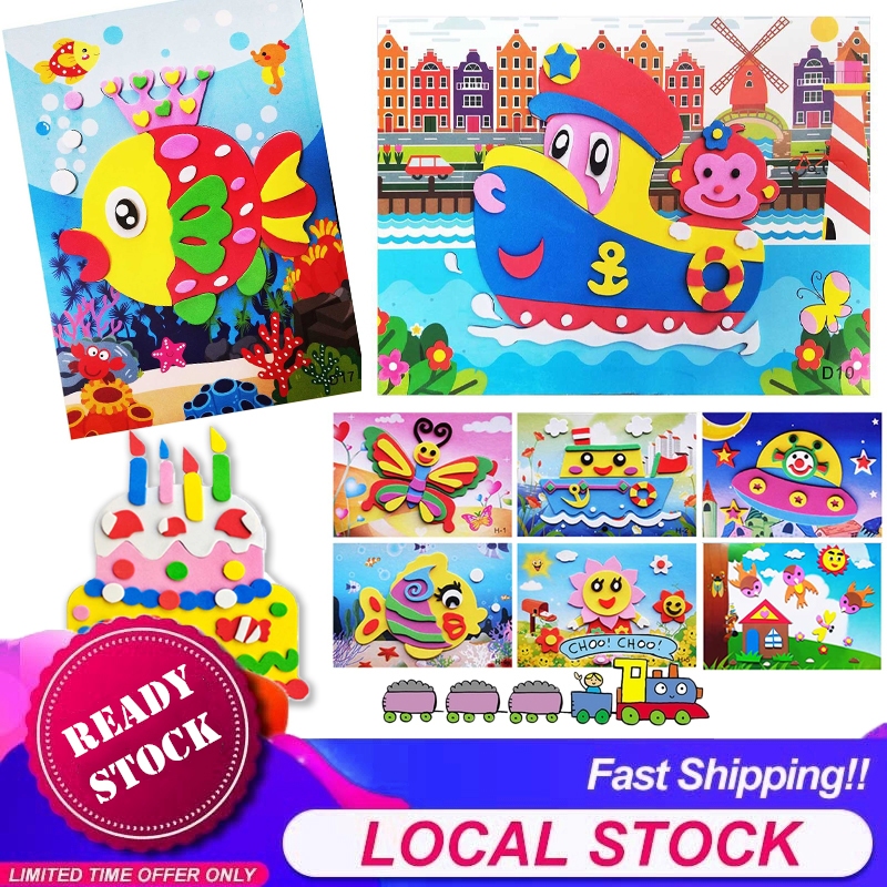 [Choo Choo Toy] Mainan DIY Kid DIY Toys 3D EVA Foam Sticker Art And ...