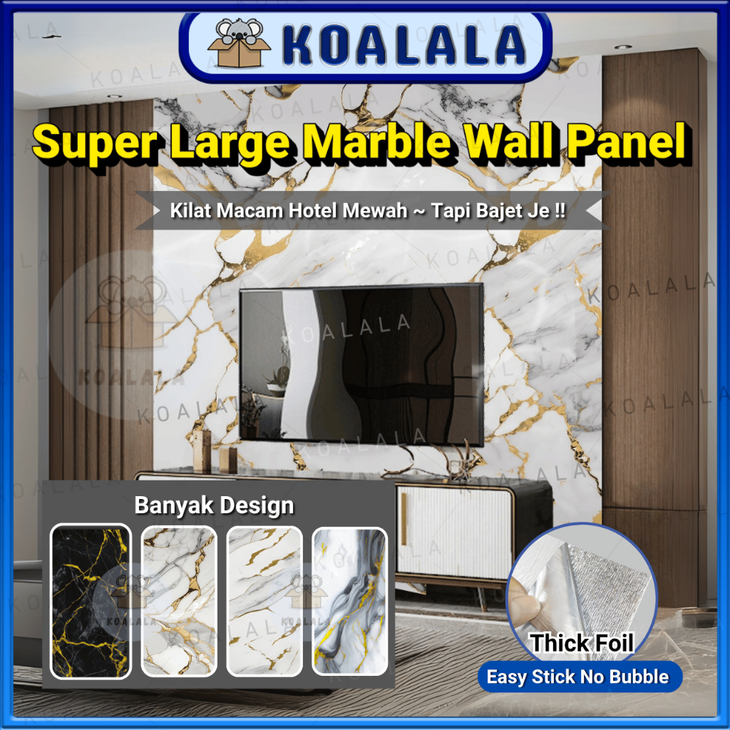 Large 300cm x 120cm Flexi Marble Sheet Imitation Ceramic Wallpaper ...