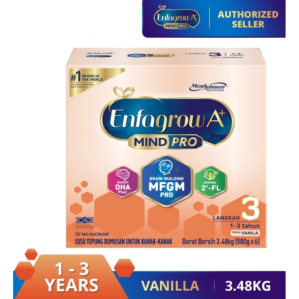 Enfagrow A+ MindPro 2FL Step 3 Vanilla - 3.48kg | Shopee Malaysia