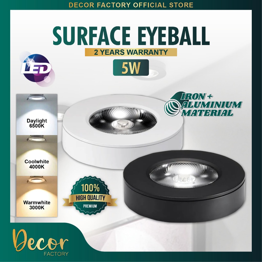 LED Surface Eyeball 5W Round Black White High Quality Concrete Mounted ...