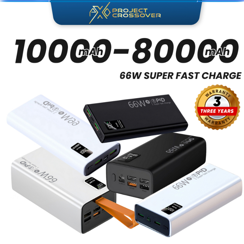 PXO High Quality 66W Super Fast Charging Power Bank K7 Black/White QC3 ...