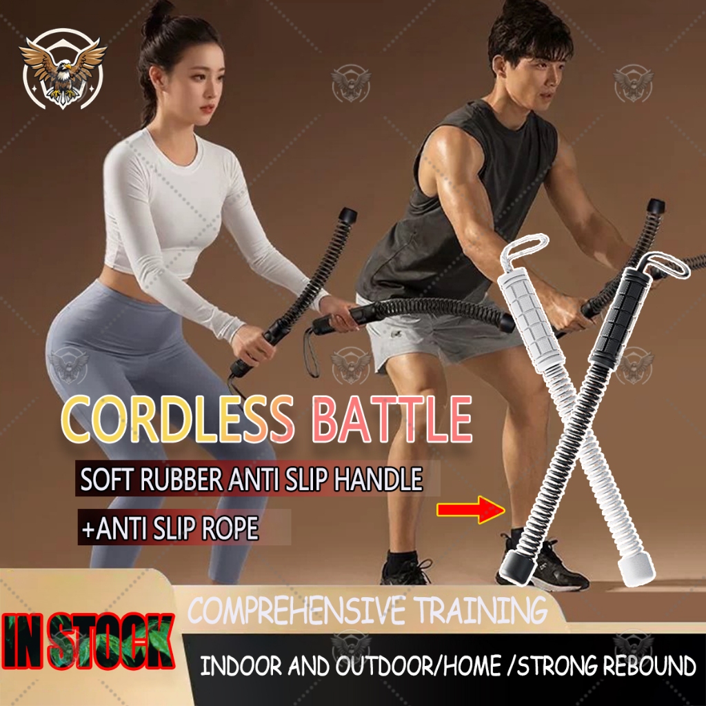 Cordless Battle Rope-Portable Home Gym Set High-Frequency Vibration ...