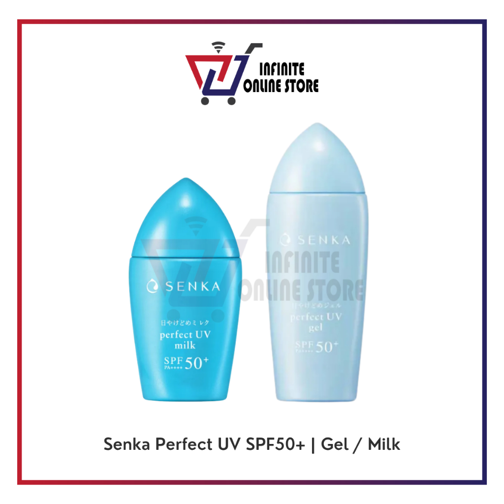 Senka Perfect UV Gel Spf50+ Pa++++ (80ml) / Perfect Uv Milk Spf 50+ Pa++++ (40ml) | Shopee Malaysia