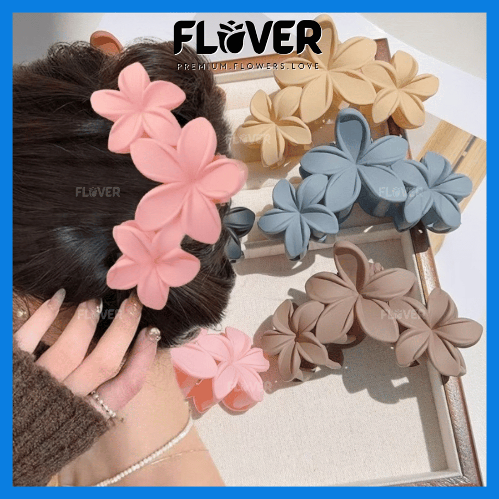[1pcs] 3 Plumeria Claw Hair Clips | Jepit Rambut Cakar 3 Plumeria ...