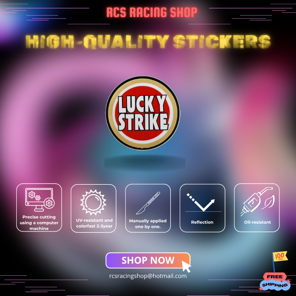 Pelekat Lucky Strike dengan Salutan dan Pantulan Cahaya (Lucky Strike ...
