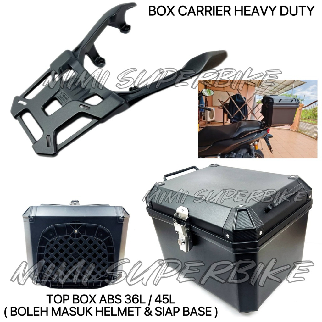 HONDA ADV150 ADV 150 BOX CARRIER HEAVY DUTY & TOP BOX ABS 36L 45L ...