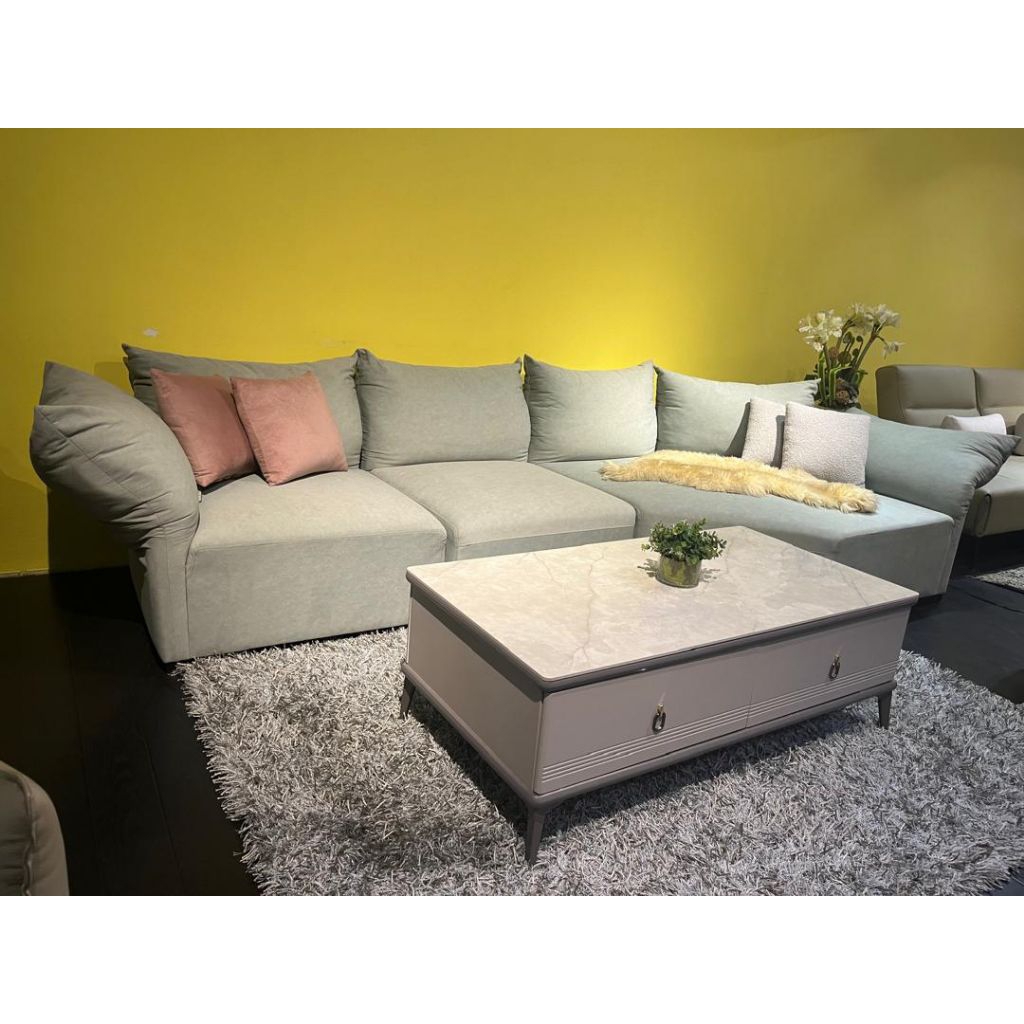 Anti Scratch Fabric Sofa / Flower Shape Sofa / 6 Seater Sofa | Shopee ...