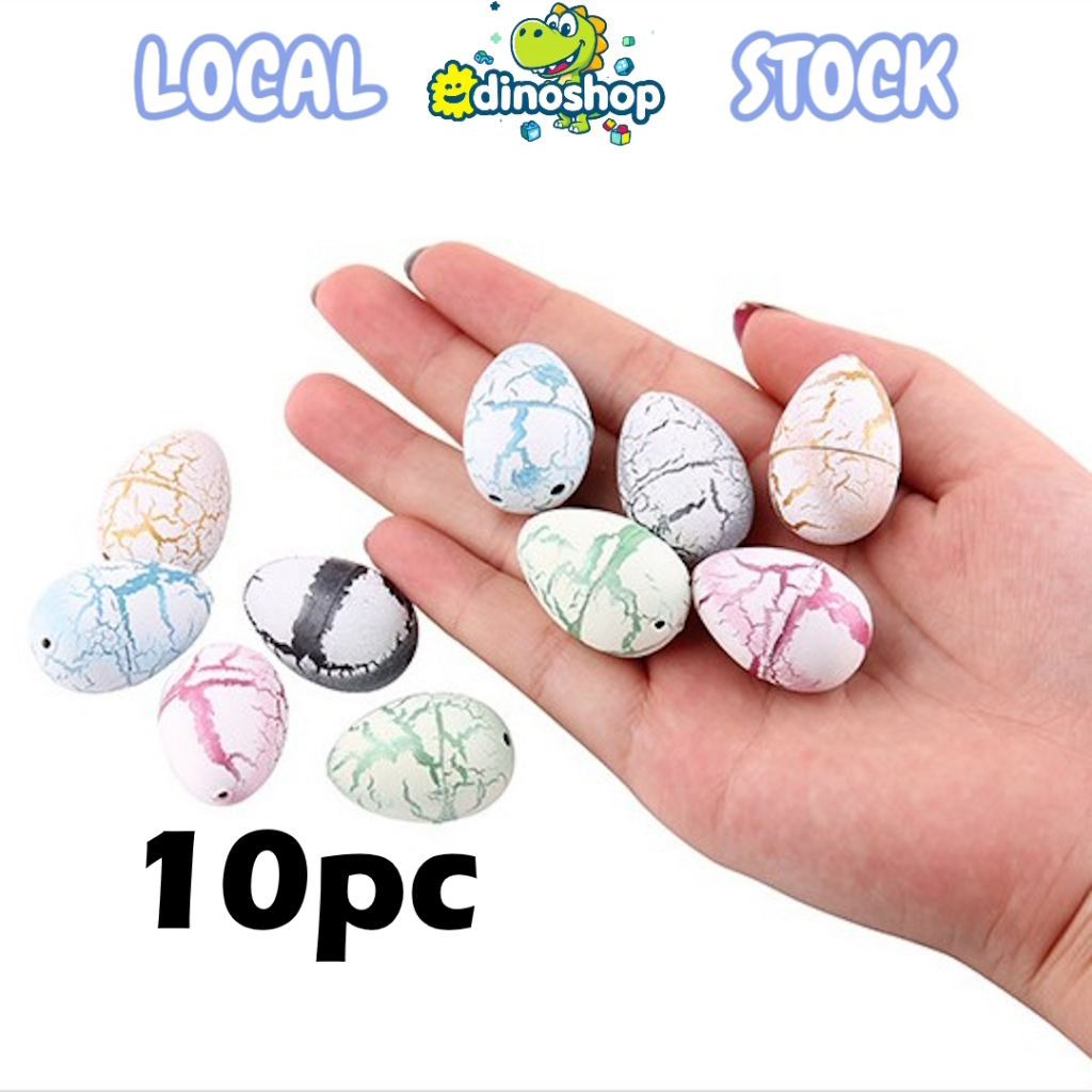 10pcs 2X3CM Water Growing Egg Hatching Dinosaur Egg Expanding Telur ...