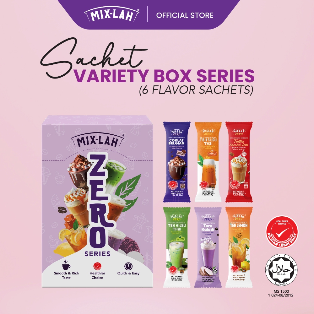 MIX-LAH Zero Series Beverage Sachet Pack Sets Mix Flavors - Healthier ...