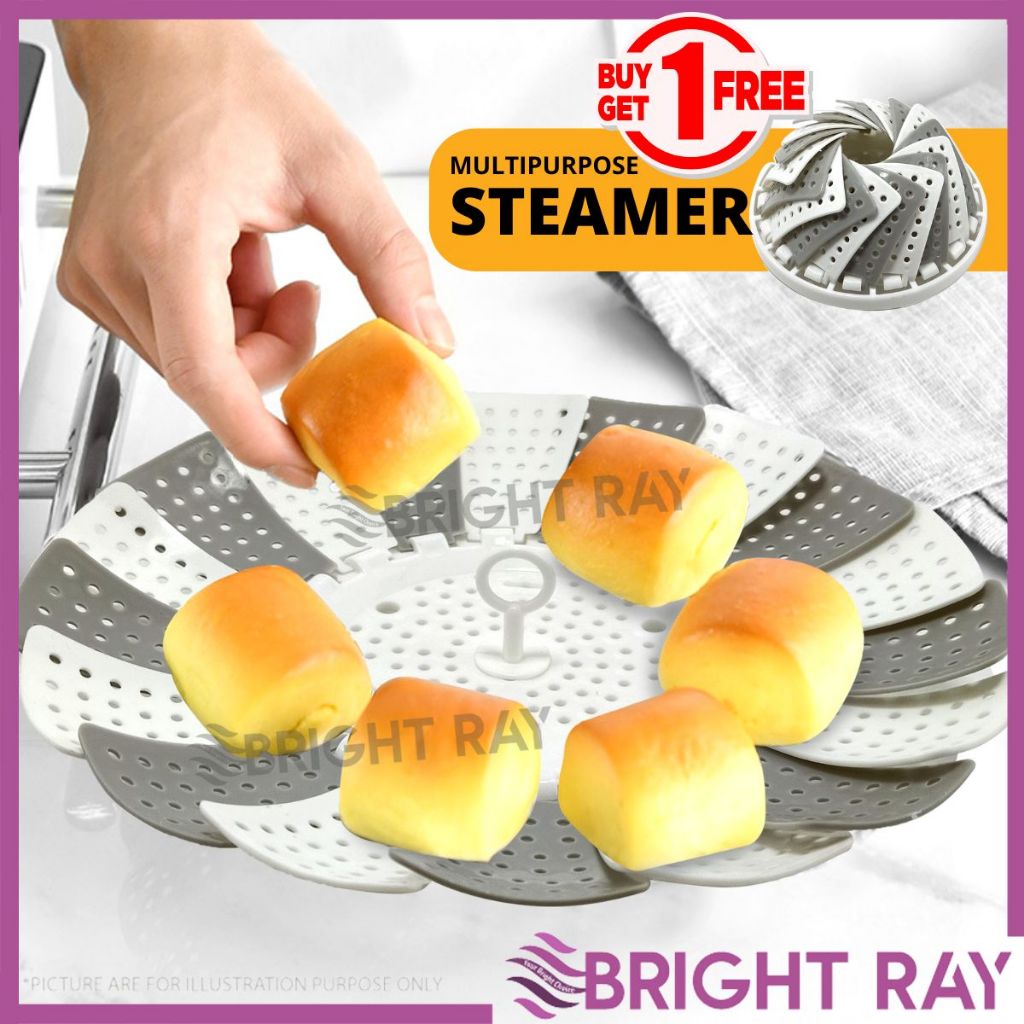 BOGO FOLDABLE Food Steamer Pengukus Mini Dim Sum Steamer Steaming Tray ...