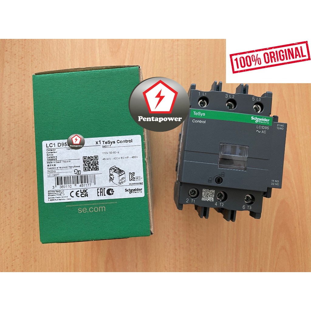 SCHNEIDER LC1D95 CONTACTOR 95AMP 3POLE (AC) LC1D95E7 LC1D95F7 LC1D95M7 ...