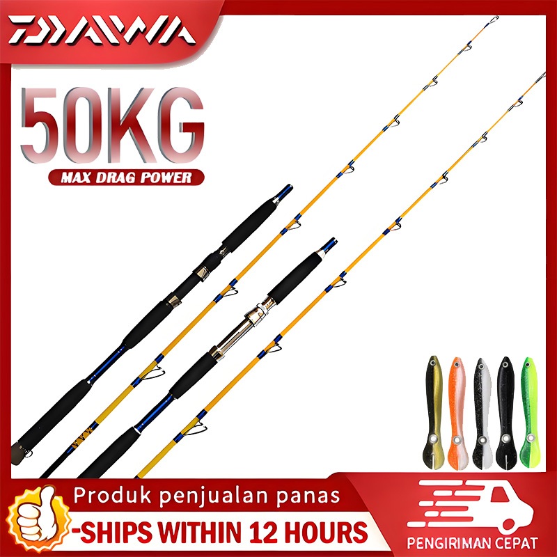 50-350g/15-40lb Rod Spinning Fishing Rod Joran Pancing Solid Rod ...