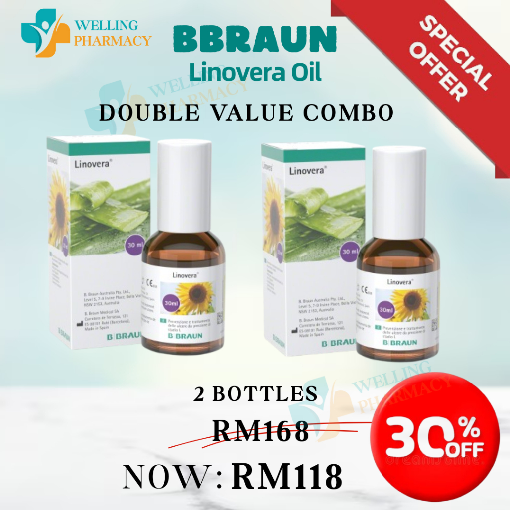 【READY STOCK】BBRAUN LINOVERA Spray 30ml x 2 Units (Expiry:Nov 2026 ...