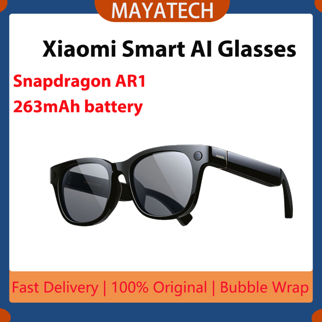 Xiaomi Smart AI Glasses Snapdragon AR1 chipset 2K (1440p) video recording 30fps camera sensor 40 ...