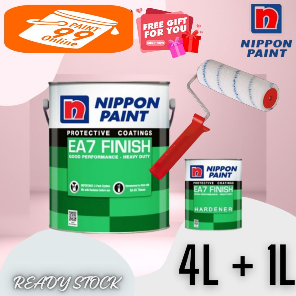 Nippon EA7 epoxy floor paint / cat lantai rumah epoxy simen, besi ...